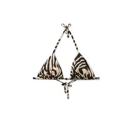 CALZEDONIA Bikini Top 'SAVANNAH' female size 70/80 mottled beige / Black / White
