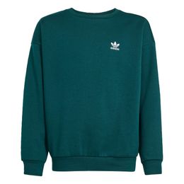adidas originals Sweatshirt 'Boyfriend Crew' M&auml;dchen Gr&ouml;&szlig;e 176 dunkelgr&uuml;n / wei&szlig;