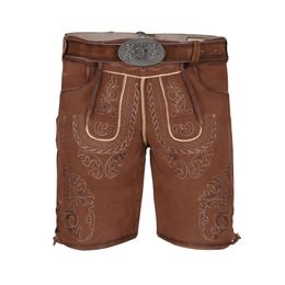 Falkenrieder Traditional Pants 'Lederhose Herren aus echtem Ziegen-Wildbockleder' male size 60 Brown