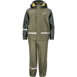 ZIGZAG Sportanzug 'GILBO' Jungen Gr&ouml;&szlig;e 98/104 basaltgrau / khaki / silber / wei&szlig;