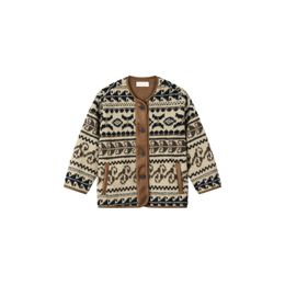 Another Cotton Lab Between-Season Jacket female size XS Cream / Brown / Dark brown / Black