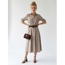 Mixray Kleid Damen Gr&ouml;&szlig;e 36 stone Sommerkleid