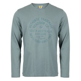 ROADSIGN australia Shirt 'Langarmshirt Trademark mit Frontprint aus Baumwolle' male size XXXL Green