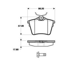 TRISCAN Bremsbelagsatz, Scheibenbremse 811028036 f&uuml;r Peugeot
