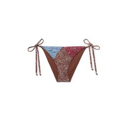 CALZEDONIA Bikinihose 'Bandana Patch' Damen Gr&ouml;&szlig;e L blau / braun / lila / wei&szlig;
