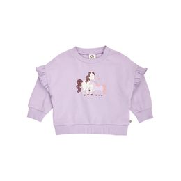 M&uuml;sli Sweatshirt M&auml;dchen Gr&ouml;&szlig;e 92 dunkelbraun / flieder / ros&eacute; / wei&szlig;