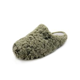 THIES Pantolette 'THIES 1856 Rec Fluffy Slipper' Damen Gr&ouml;&szlig;e 40 smaragd