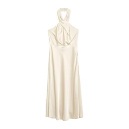 comma, COMMA Kleid Damen Gr&ouml;&szlig;e 48 beige Sommerkleid