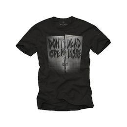 MAKAYA Shirt 'Don ́t open dead inside' male size XL Black