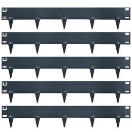 Wellker Rasenkante Metall Stahl verzinkt anthrazit Beeteinfassung 15 cm hoch, 1 Pack g&uuml;nstig