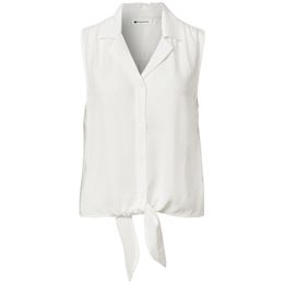 Street One Blusentop mit Bowling-Kragen und Knoten Damen Gr&ouml;&szlig;e XL offwhite