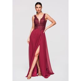 Ombre Abendkleid Damen Gr&ouml;&szlig;e 34 bordeaux Sommerkleid