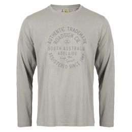 ROADSIGN australia Shirt 'Langarmshirt Trademark mit Frontprint aus Baumwolle' Herren Gr&ouml;&szlig;e XXXL grau