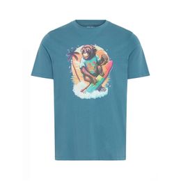 Blend T-Shirt 'BHJessy' Herren Gr&ouml;&szlig;e XXXL saphir / braun / hellorange / offwhite