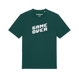 Watapparel T-Shirt 'Game Over' Herren Gr&ouml;&szlig;e L silbergrau / hellgrau / dunkelgr&uuml;n