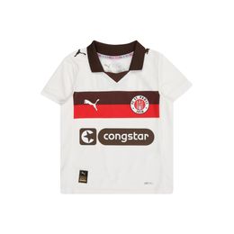 Puma Funktionsshirt 'FCSP' Jungen Gr&ouml;&szlig;e 128 kastanienbraun / knallrot / wei&szlig;