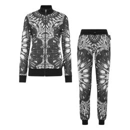 Plein Sport Trainingsanzug 'Optical Flower' Damen Gr&ouml;&szlig;e M grau / schwarz / wei&szlig;