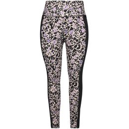 Ulla Popken Sporthose Damen Gr&ouml;&szlig;e 7XL/8XL beige / lila / schwarz