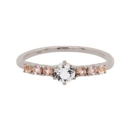 24Kae Ring female size 56 Pastel orange / Pastel pink / Silver