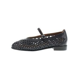 Everybody Riemchenballerina 'MAREN - Spangen-Ballerina in trendigem Flechtmaterial' Damen Gr&ouml;&szlig;e 38.5 dunkelblau Sommerschuhe