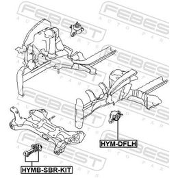 FEBEST Lagerung, Motor hymdflh links f&uuml;r HYUNDAI