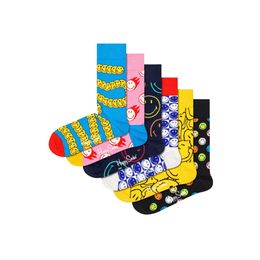 Happy Socks Socken '6er Pack - Smeily Socks Gift Set' Damen Gr&ouml;&szlig;e 41/46 bunt