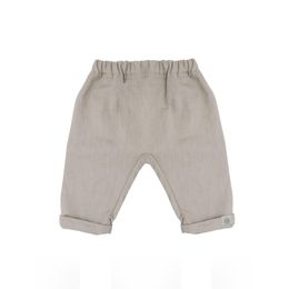 MaxiMo Hose 'GOTS BABY-Krempelhose, uni Leinenoptik' Jungen Gr&ouml;&szlig;e 86/92 beige