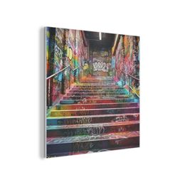 OnlyWow Akustibild Bunte Treppe | Gr.: 60 x 60 cm