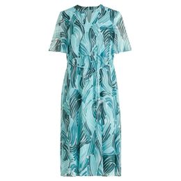 BETTY & CO BETTY & CO Chiffonkleid mit Fl&uuml;gel&auml;rmeln in Petrol/Mint | Gr.: 46