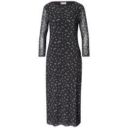 Street One Midikleid aus Mesh mit floralem Muster Damen Gr&ouml;&szlig;e 34 dunkelbraun Sommerkleid
