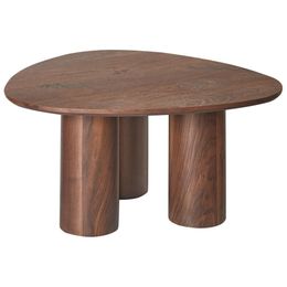 Beliani Couchtisch, Braun, Holzwerkstoff, Dreieckig, 75x36x75 cm, Wohnzimmer, Wohnzimmertische, Couchtische