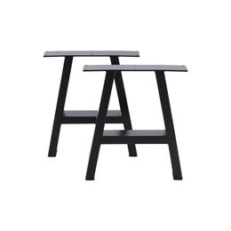 Livingandhome Tischbeine, Schwarz, Metall, 2-Sitzer, 35x40x7 cm, Esszimmer, Tische, Esstische, Tischsysteme, Tischgestell