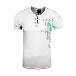Rusty Neal T-Shirt Herren Gr&ouml;&szlig;e L hellgrau / jade
