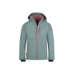 Trollkids Outdoorjacke M&auml;dchen Gr&ouml;&szlig;e 140 gr&uuml;nmeliert