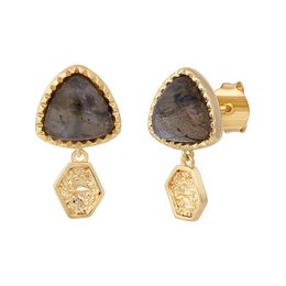 CAI ca&iuml; Ohrringe Damen Gr&ouml;&szlig;e One Size gold / grau
