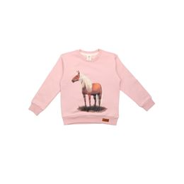 Walkiddy Sweatshirt 'Beauty Horses' M&auml;dchen Gr&ouml;&szlig;e 110 rosa
