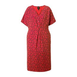 Ulla Popken Kleid Damen Gr&ouml;&szlig;e 46/48 dunkelblau / lachs Sommerkleid