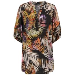Doris Streich Bluse Damen Gr&ouml;&szlig;e 6XL sand / lila / orange / schwarz