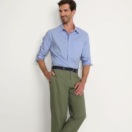 LANDS' END Gestreiftes Hemd f&uuml;r Herren, Herren, size: regular, Blau, Baumwolle/Polyester-Mischung, by Lands' End