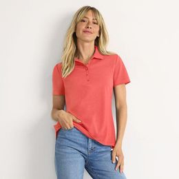 LANDS' END Supima&reg; Polo-Shirt in Petite-Gr&ouml;&szlig;e f&uuml;r Damen, Damen, size: petite, Orange, Baumwolle, by Lands' End