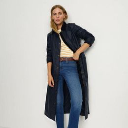 LANDS' END Langer Wachsmantel f&uuml;r Damen, Damen, size: regular, Blau, Baumwolle, by Lands' End
