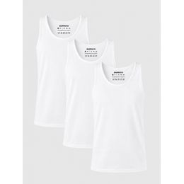 Barrio 13 Unterhemd 'Feinripp Tanktop mit Stretch &ndash; Herren Unterhemd' Herren Gr&ouml;&szlig;e XXL wei&szlig;