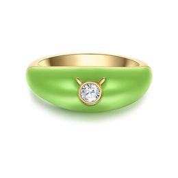 Glanzst&uuml;cke M&uuml;nchen Glanzst&uuml;cke M&uuml;nchen Ring Damen Gr&ouml;&szlig;e 48 goldgelb / gr&uuml;n / transparent