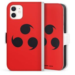 DeinDesign iPhone 12 mini Handy Klapph&uuml;lle Handyh&uuml;lle aus Kunst Leder wei&szlig; Flip Case Official Licensed Product Naruto Shippuden Sharingan Sideflip mit Lasche