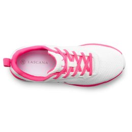 Lascana Damen Sneaker, wei&szlig;/pink, Gr&ouml;&szlig;e 41