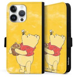 DeinDesign iPhone 14 Pro Max Handy Klapph&uuml;lle Handyh&uuml;lle aus Kunst Leder schwarz Flip Case Disney Winnie The Pooh Official Licensed Product Sideflip mit Lasche