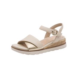 Tamaris Sandale Damen Gr&ouml;&szlig;e 41 creme / gold