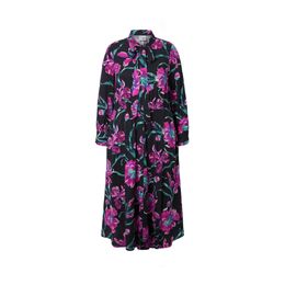 Ulla Popken Blusenkleid Damen Gr&ouml;&szlig;e 50/52 blau / gr&uuml;n / schwarz Sommerkleid