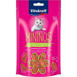 Vitakraft Mininos Entensnack in Scheiben Katzensnacks ohne Zuckerzusatz 4x40g