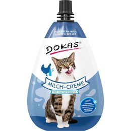 Dokas Milch-Creme mit H&uuml;hnerbrust Katzensnacks laktosefrei 4x80g